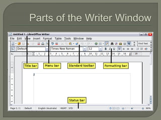 Libre Office Writer Lesson 1 | PPTX