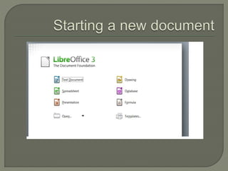 Libre Office Writer Lesson 1 | PPTX