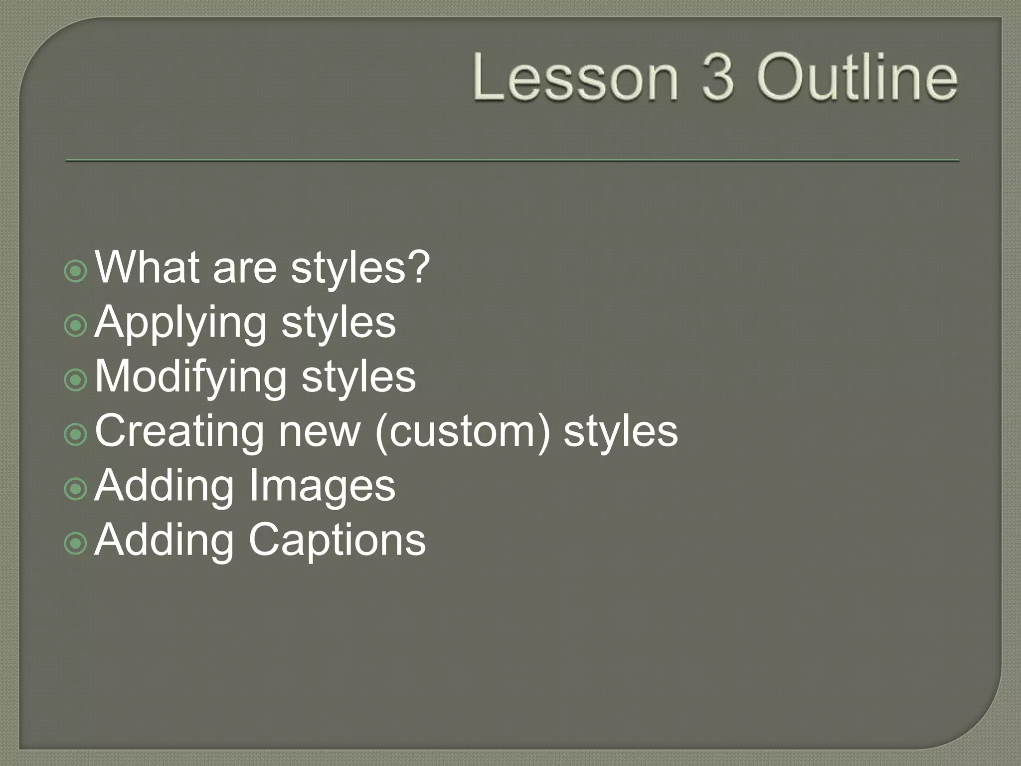 Libre Office Writer Lesson 3: Using Styles and Templates | PPTX