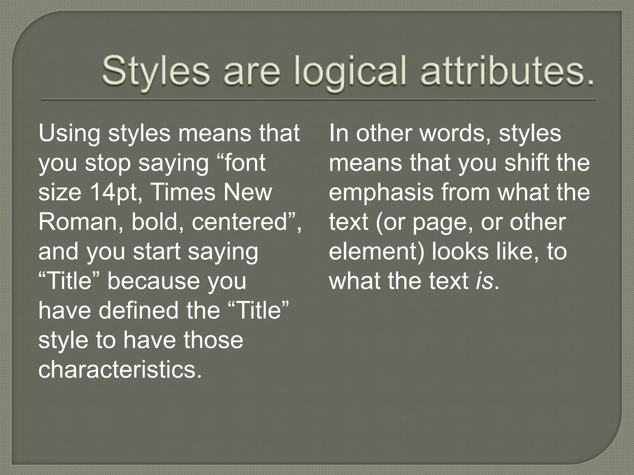 Libre Office Writer Lesson 3: Using Styles and Templates | PPTX
