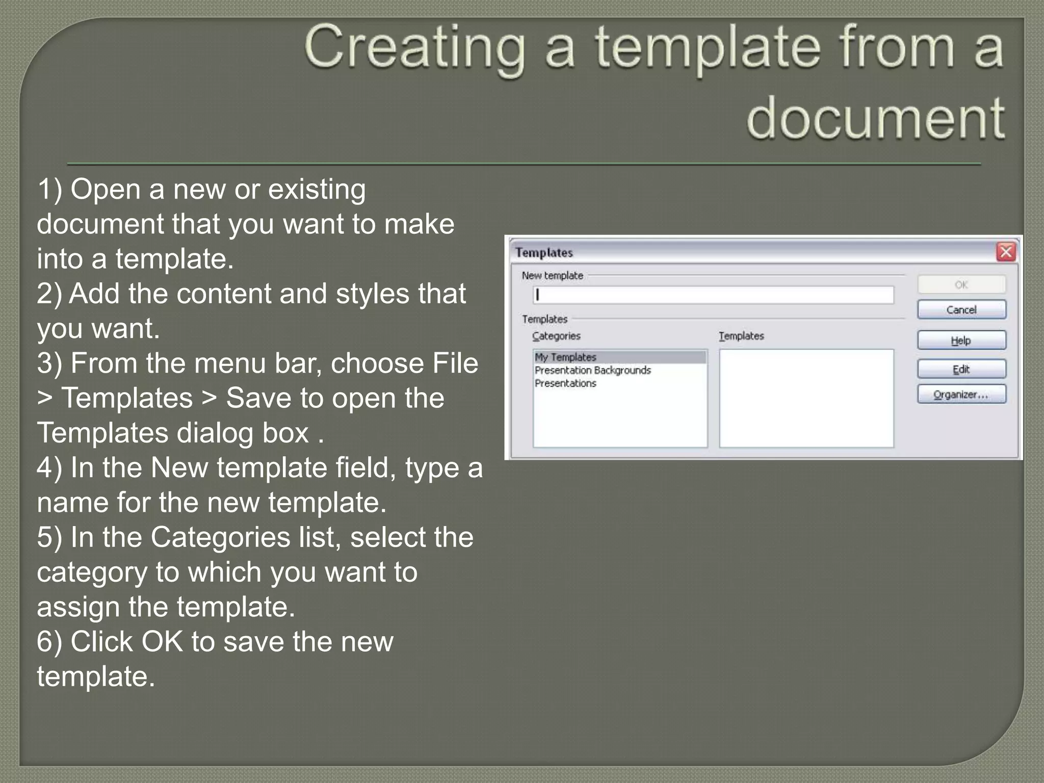 Libre Office Writer Lesson 4: Working with tables and templates | PPTX