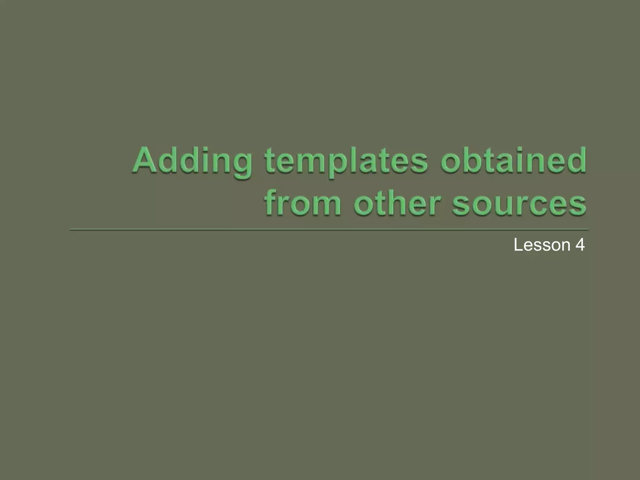 Libre Office Writer Lesson 4 Working With Tables And Templates Pptx