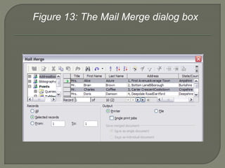 Libre Office Writer Lesson 5: Mail Merge | PPTX