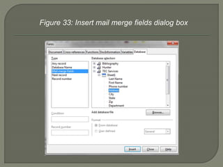 Libre Office Writer Lesson 5: Mail Merge | PPTX
