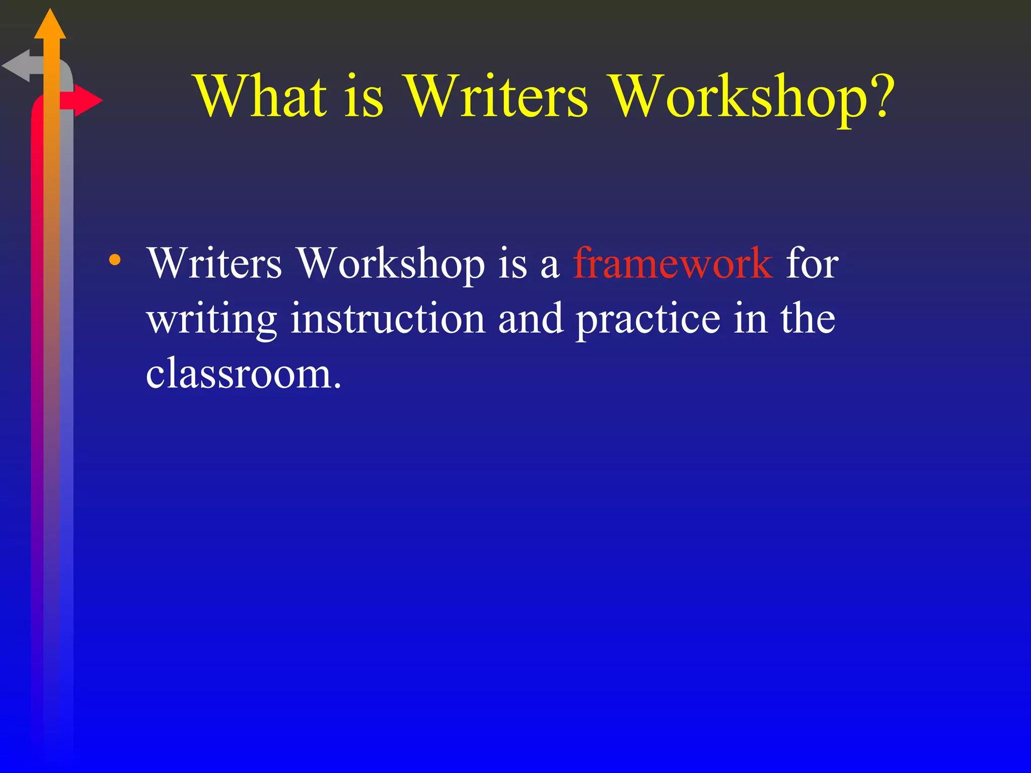Writer's Workshop An Introduction | PPT