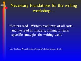 Writer's Workshop An Introduction | PPT