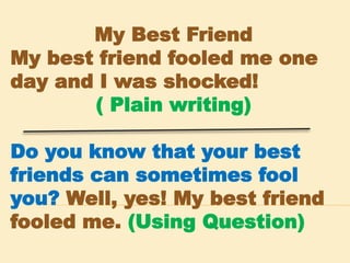 Writer's craft | PPTX