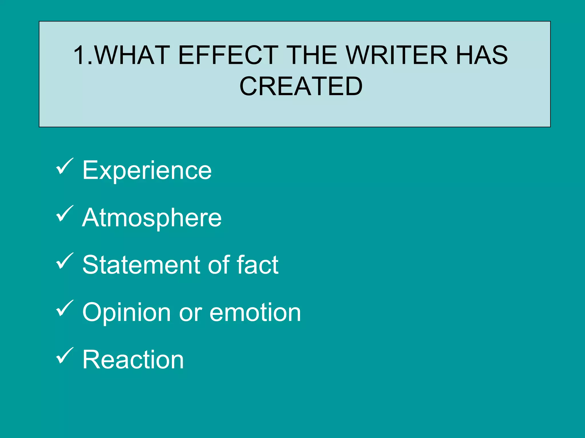 Writers effects | PPT
