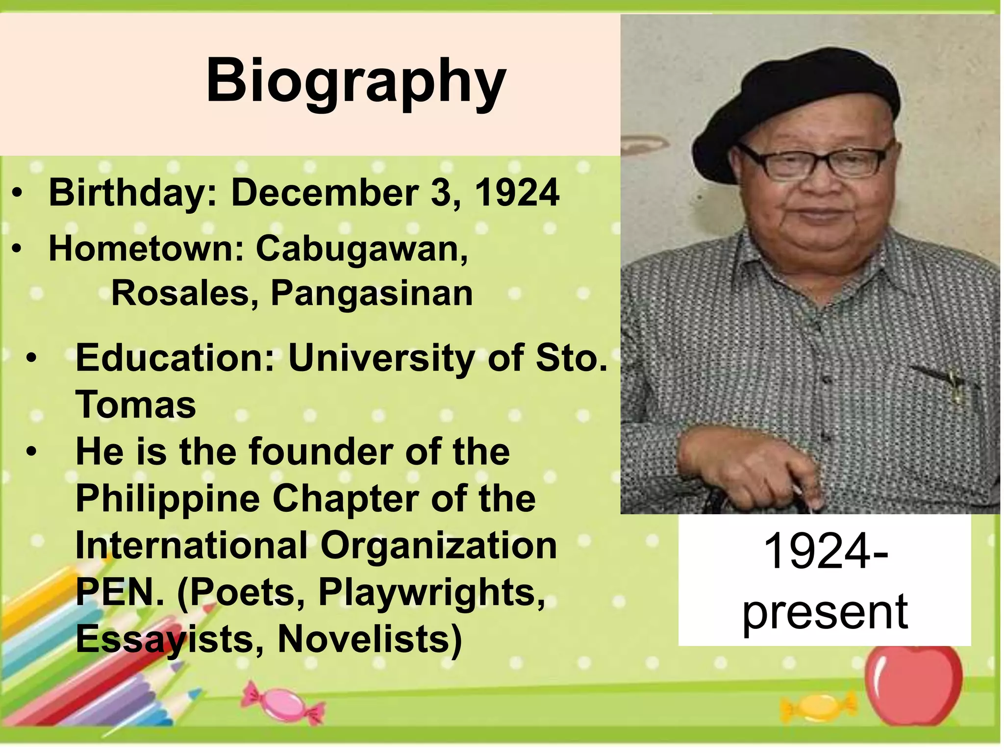Writers from region 1 and their contributions in the development of ...