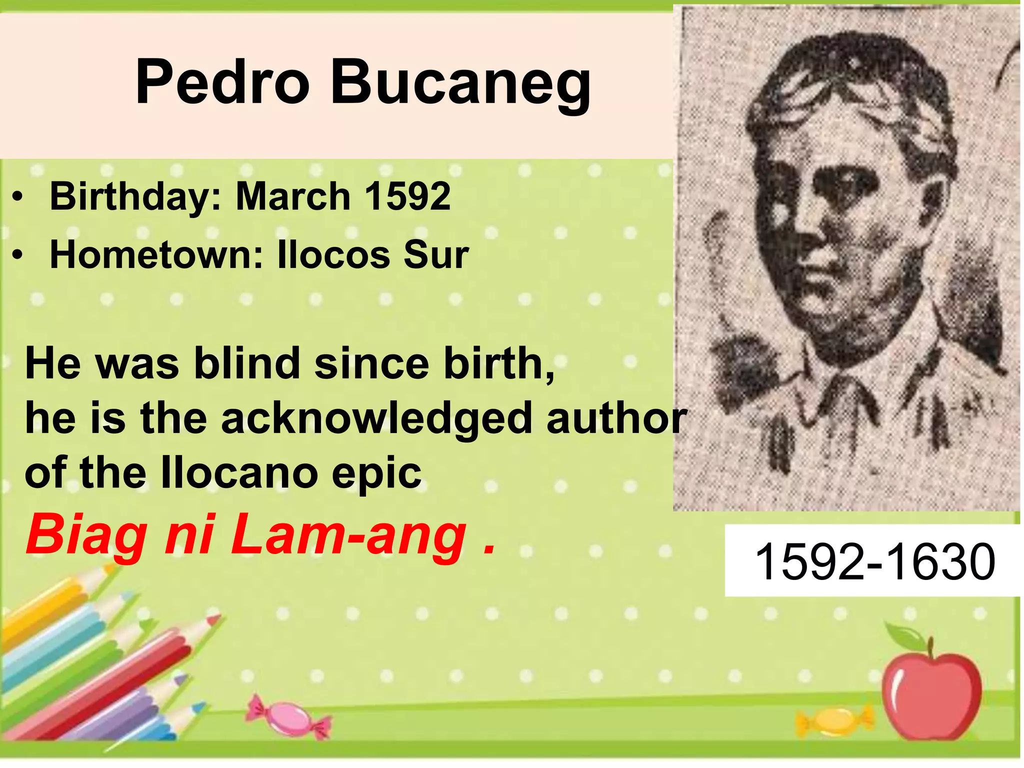 Writers from region 1 and their contributions in the development of ...