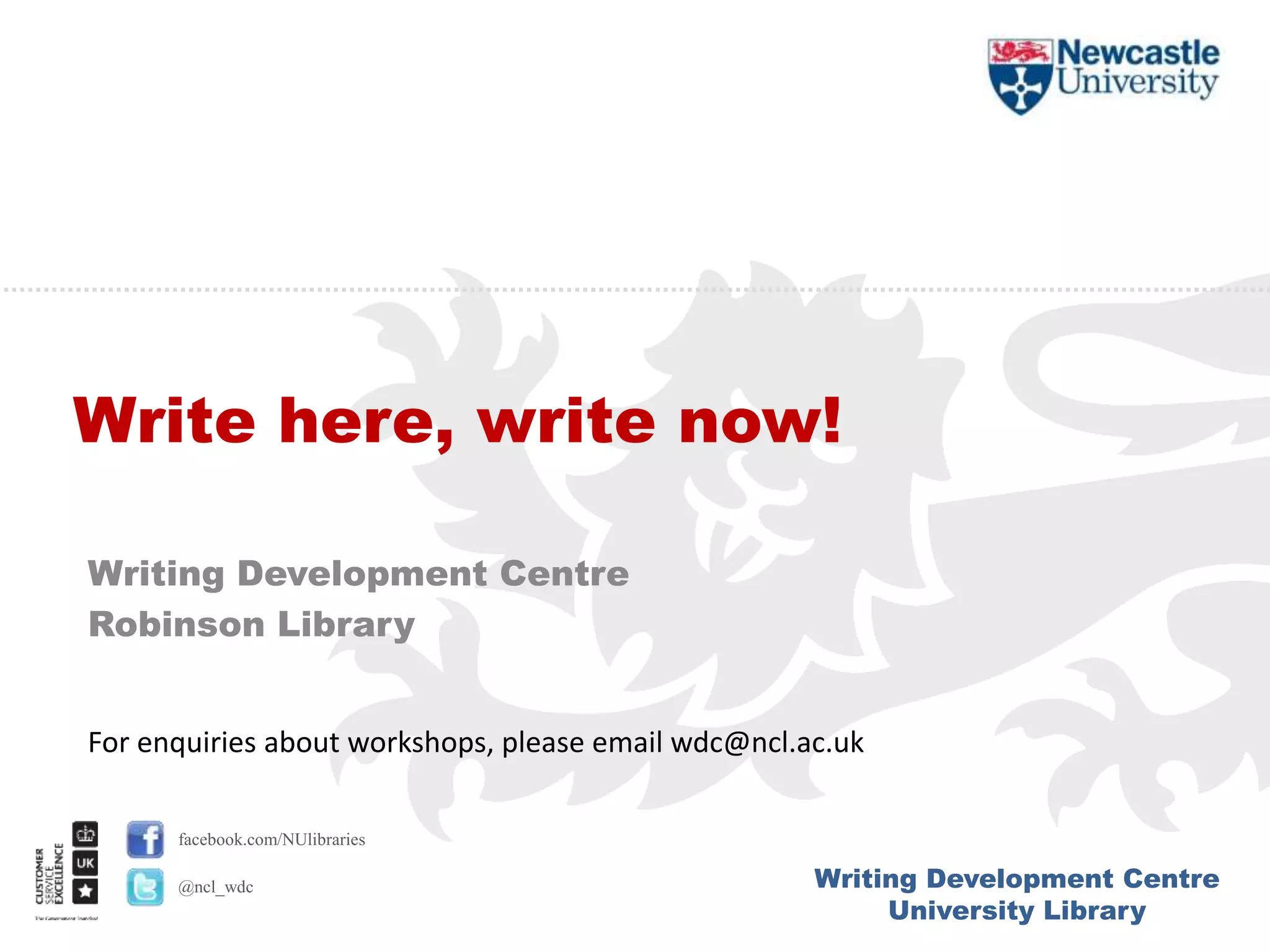 Write Here, Write now! | PPT