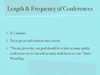 Writers Workshop Conferencing | PPT