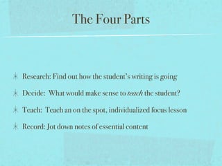 Writers Workshop Conferencing | PPT