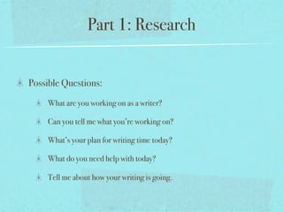 Writers Workshop Conferencing | PPT