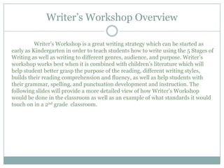 Writer’s workshop for elementary language arts | PPTX