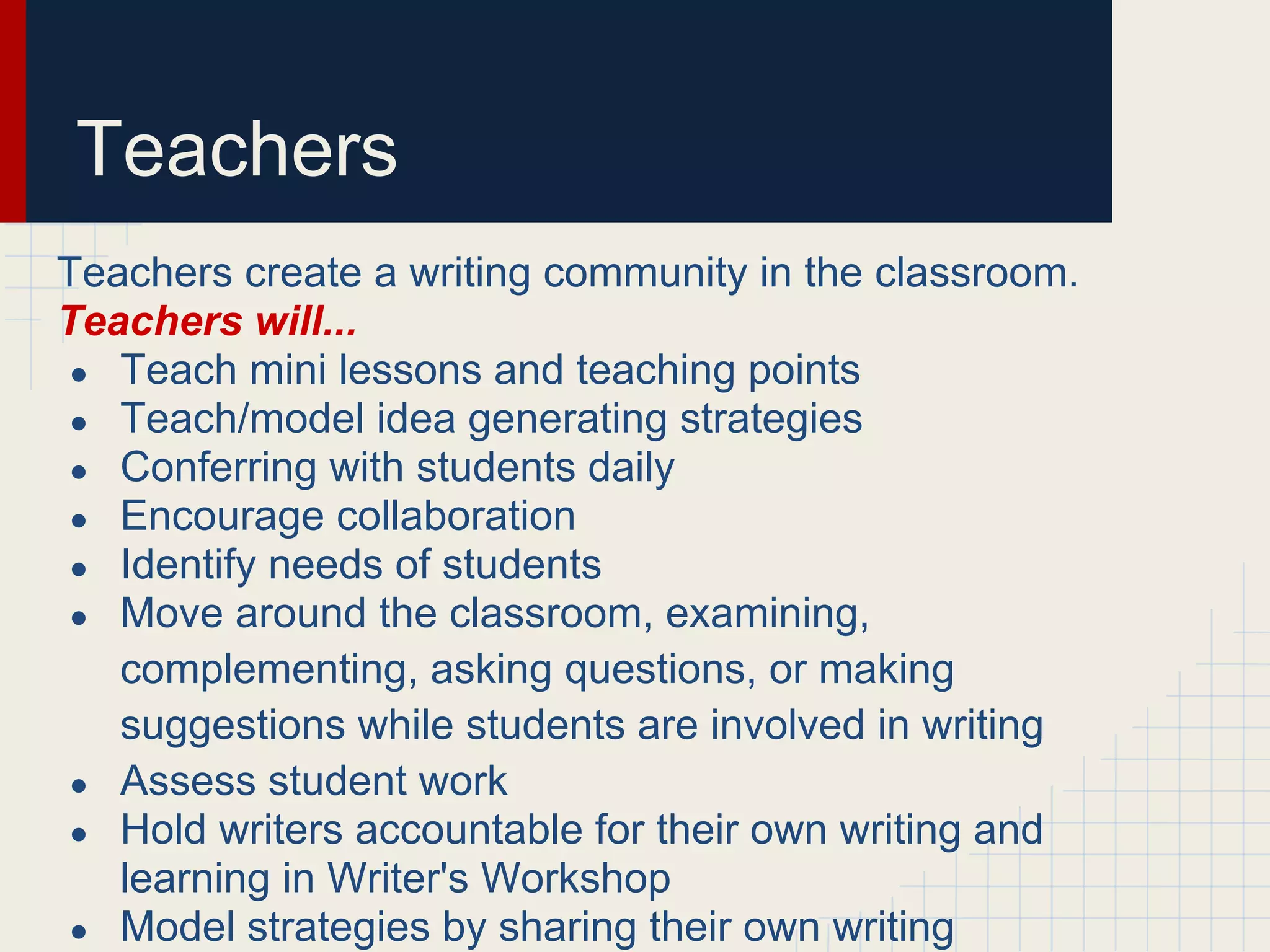 Writer's workshop presentation | PDF