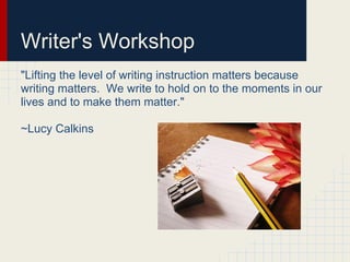 Writer's workshop presentation | PDF