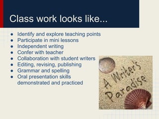 Writer's workshop presentation | PDF