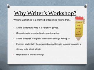 Writer's workshop | PPTX