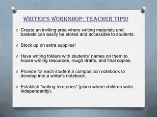 Writer's workshop | PPTX