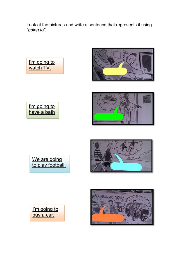 Write sentences using going to... | DOCX