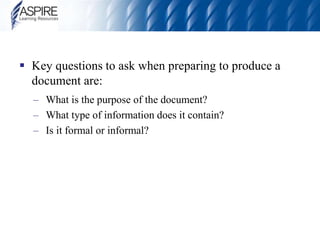 Write simple documents | PPT