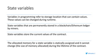 Write smart contract with solidity on Ethereum | PPTX