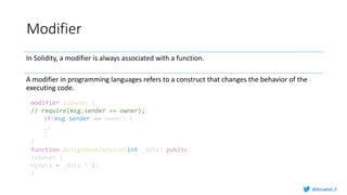 Write smart contract with solidity on Ethereum | PPTX