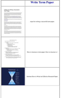 Write Term Paper | PDF | Homework and Study | Education