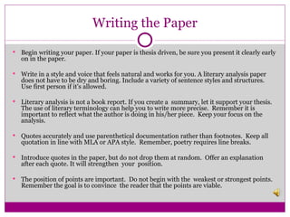 Write The A+ Anaylsis Paper[1] | PPT
