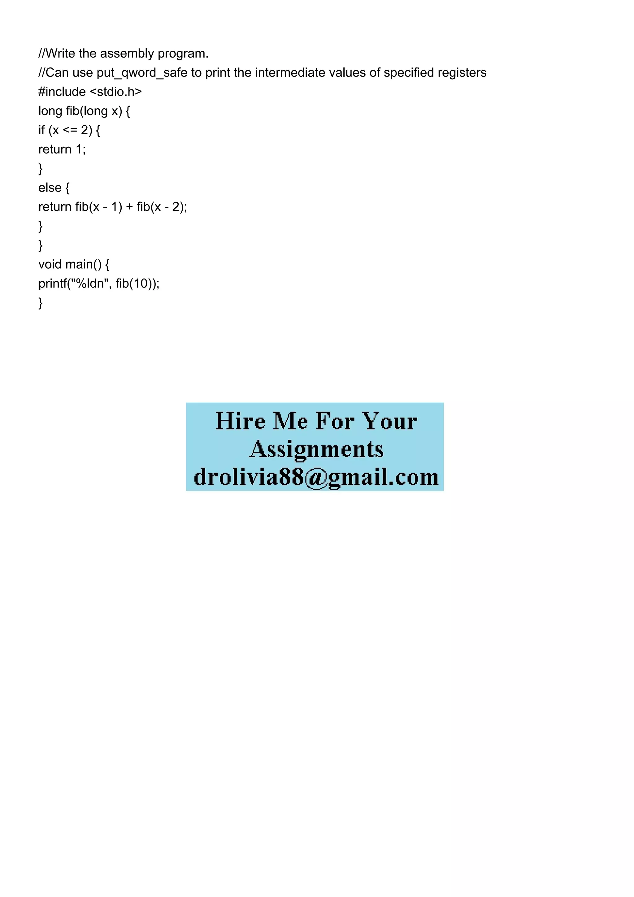 Write the assembly program Can use put_qword_safe to pr.pdf