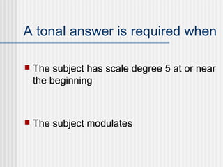 How to Write a Tonal Answer | PPT