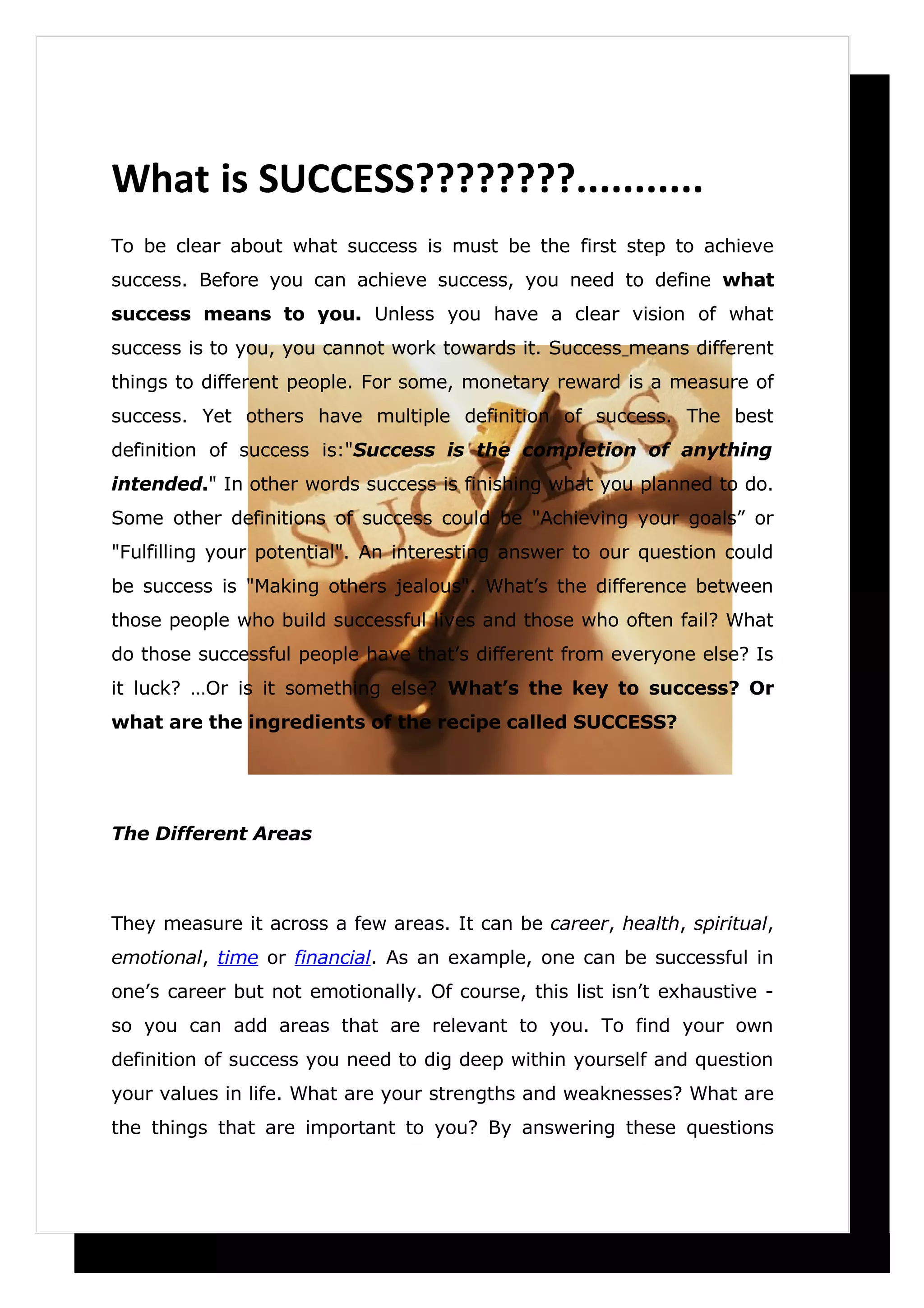 personal success strategies | PDF