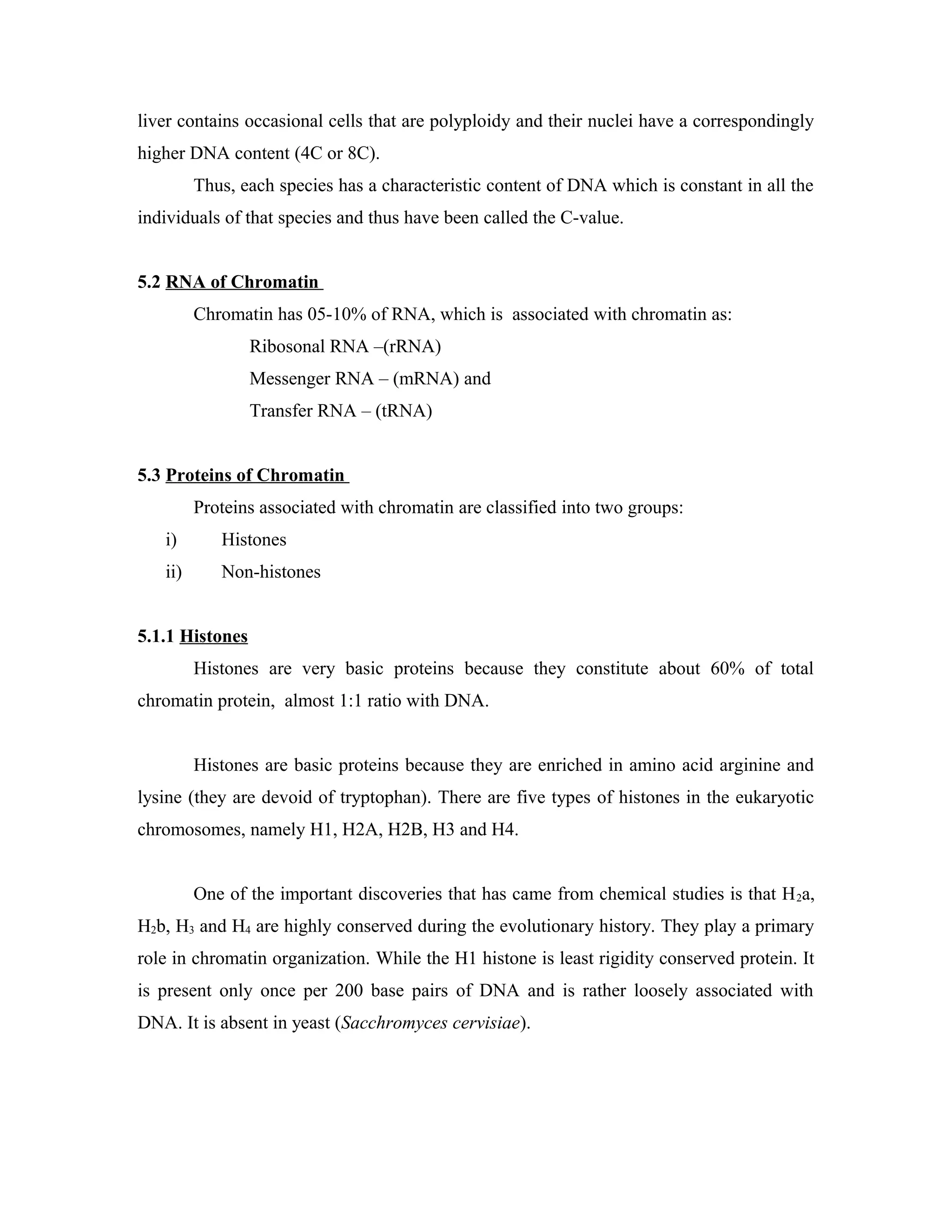 STRUCTURE AND ORGANIZATION OF CHROMATIN | DOC