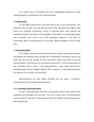 STRUCTURE AND ORGANIZATION OF CHROMATIN | DOC