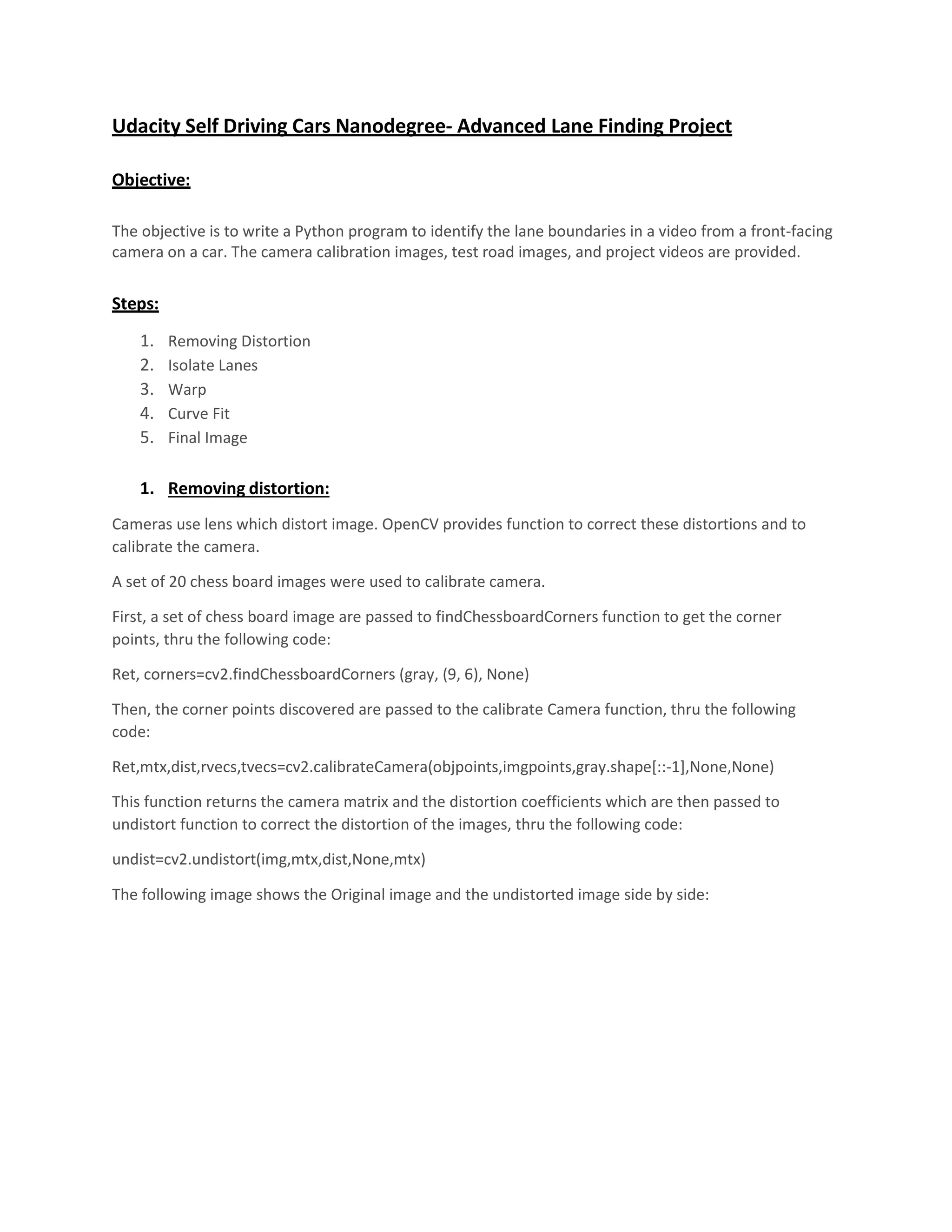 Writeup Advanced Lane Lines Project Pdf