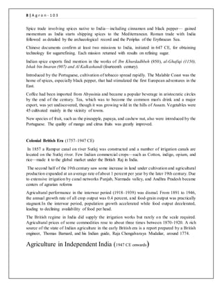 India's journey in agriculture and the vision for the future | DOCX