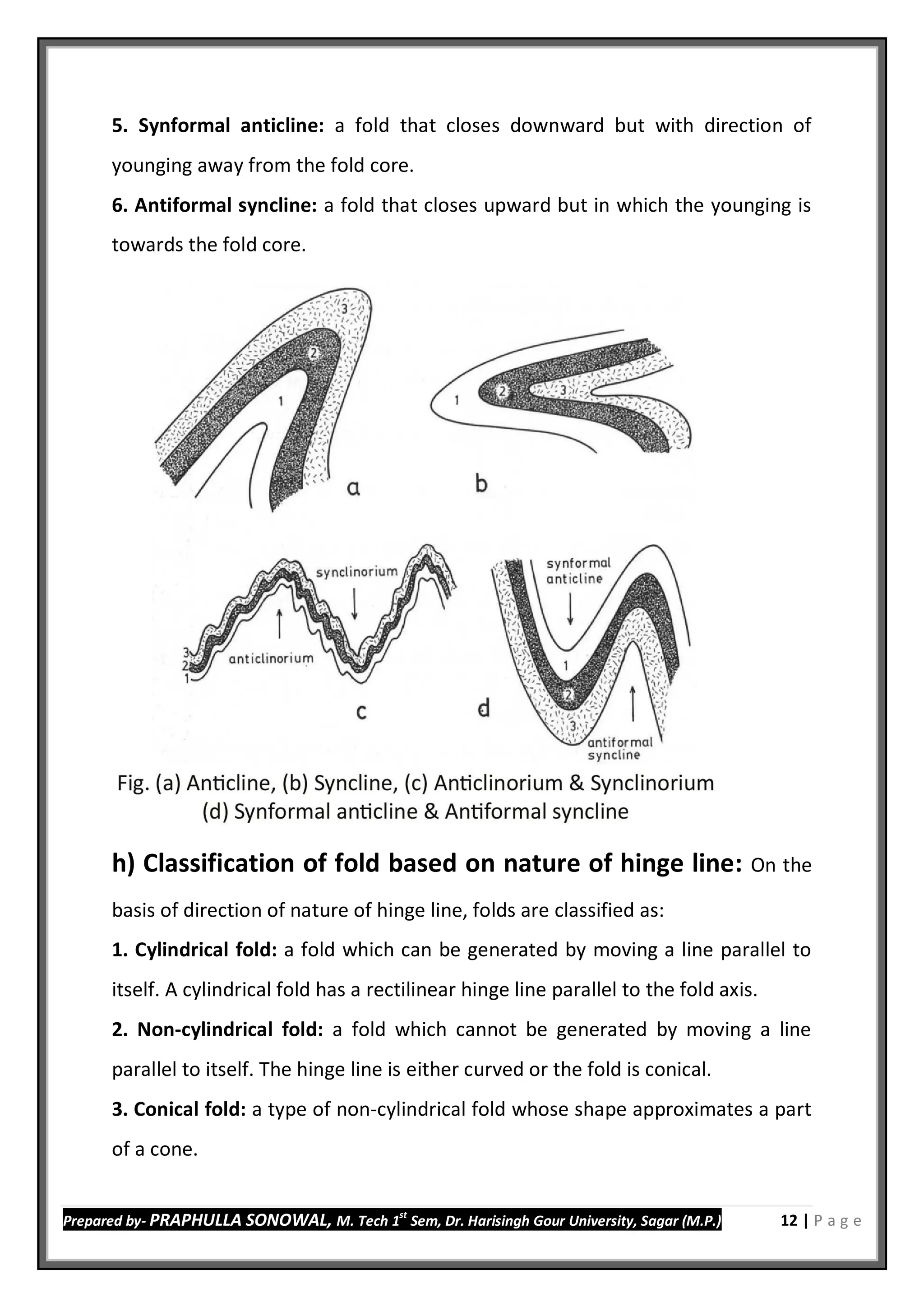 Fold, its element, classification & Mechanism | PDF