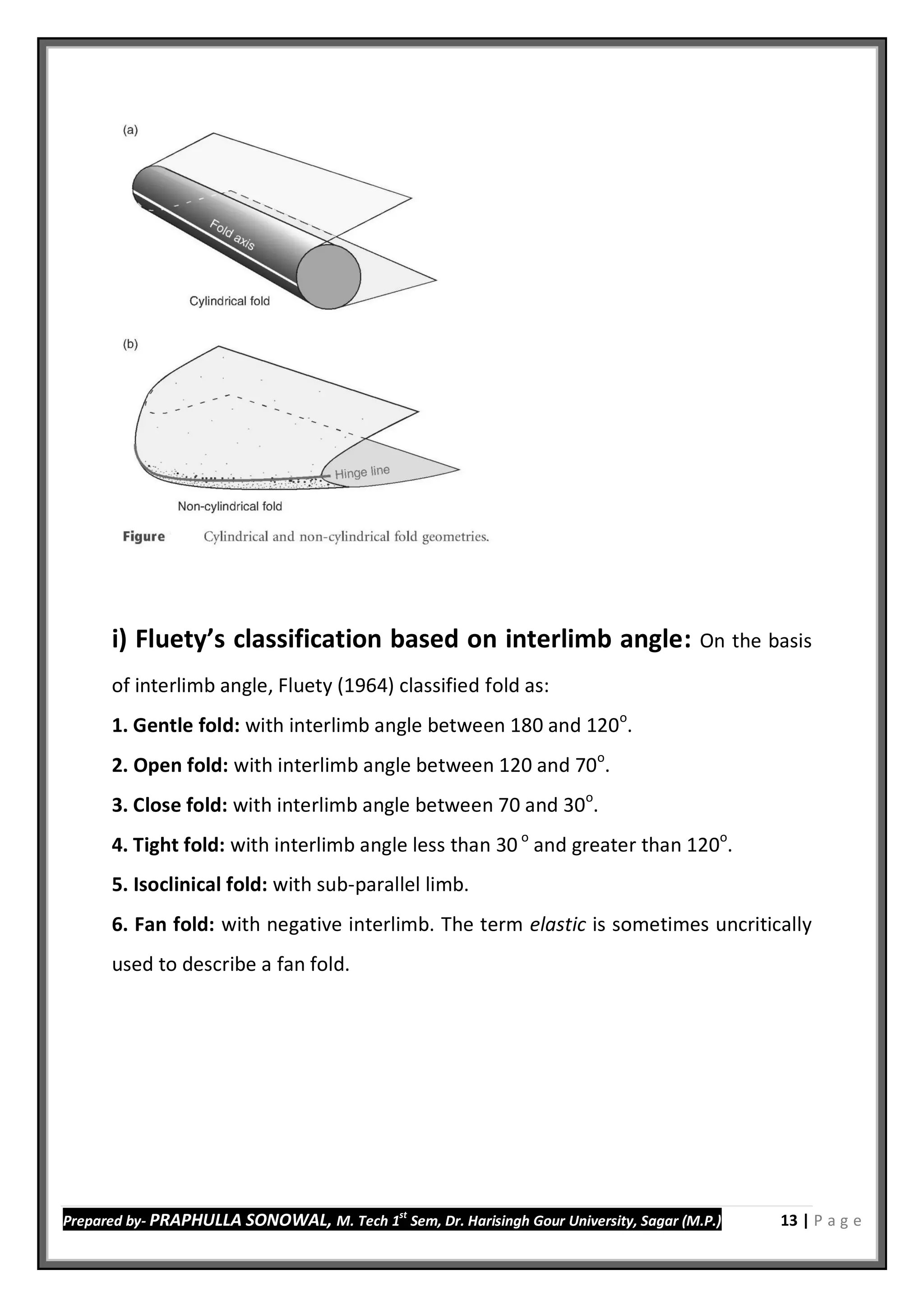 Fold, its element, classification & Mechanism | PDF