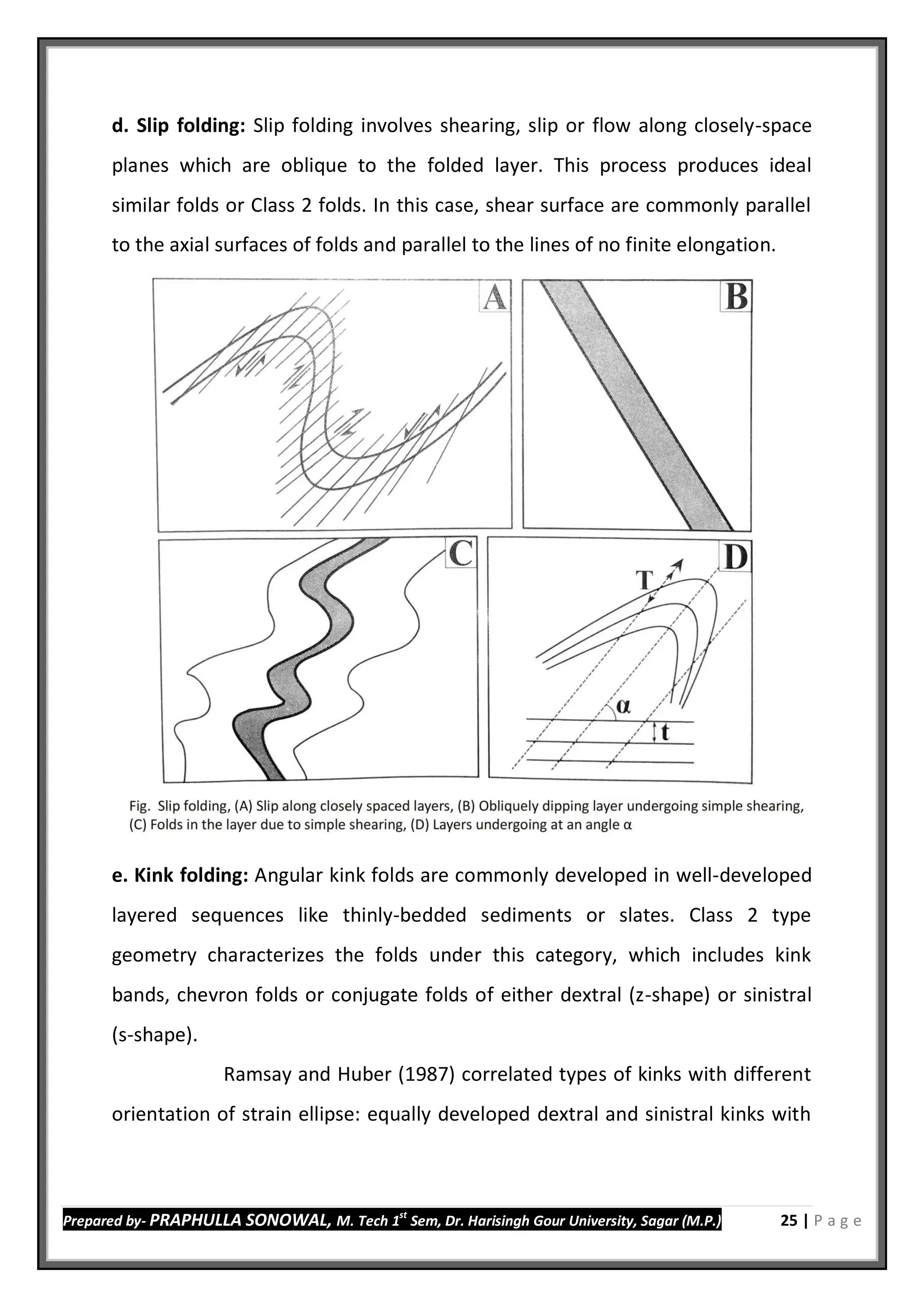 Fold, its element, classification & Mechanism | PDF
