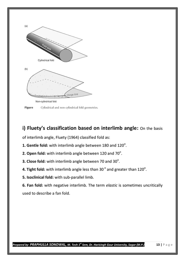 Fold, its element, classification & Mechanism | PDF | Geology | Science