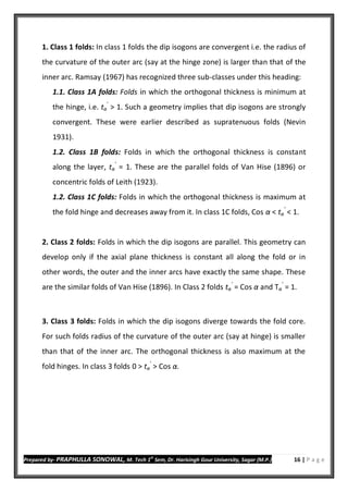 Fold, its element, classification & Mechanism | PDF