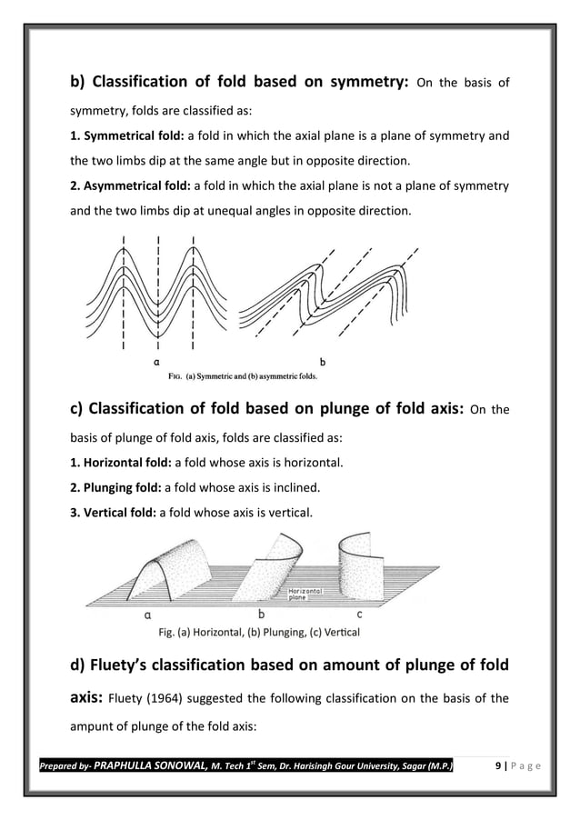 Fold, its element, classification & Mechanism | PDF | Geology | Science