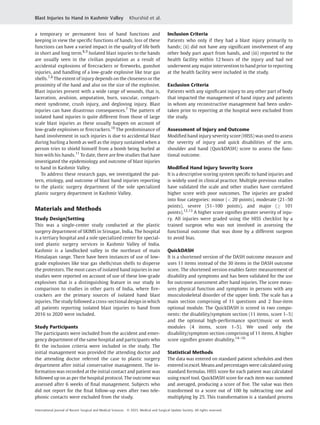 Epidemiology and Treatment Outcome of Blast Injuries to the Hand.pdf