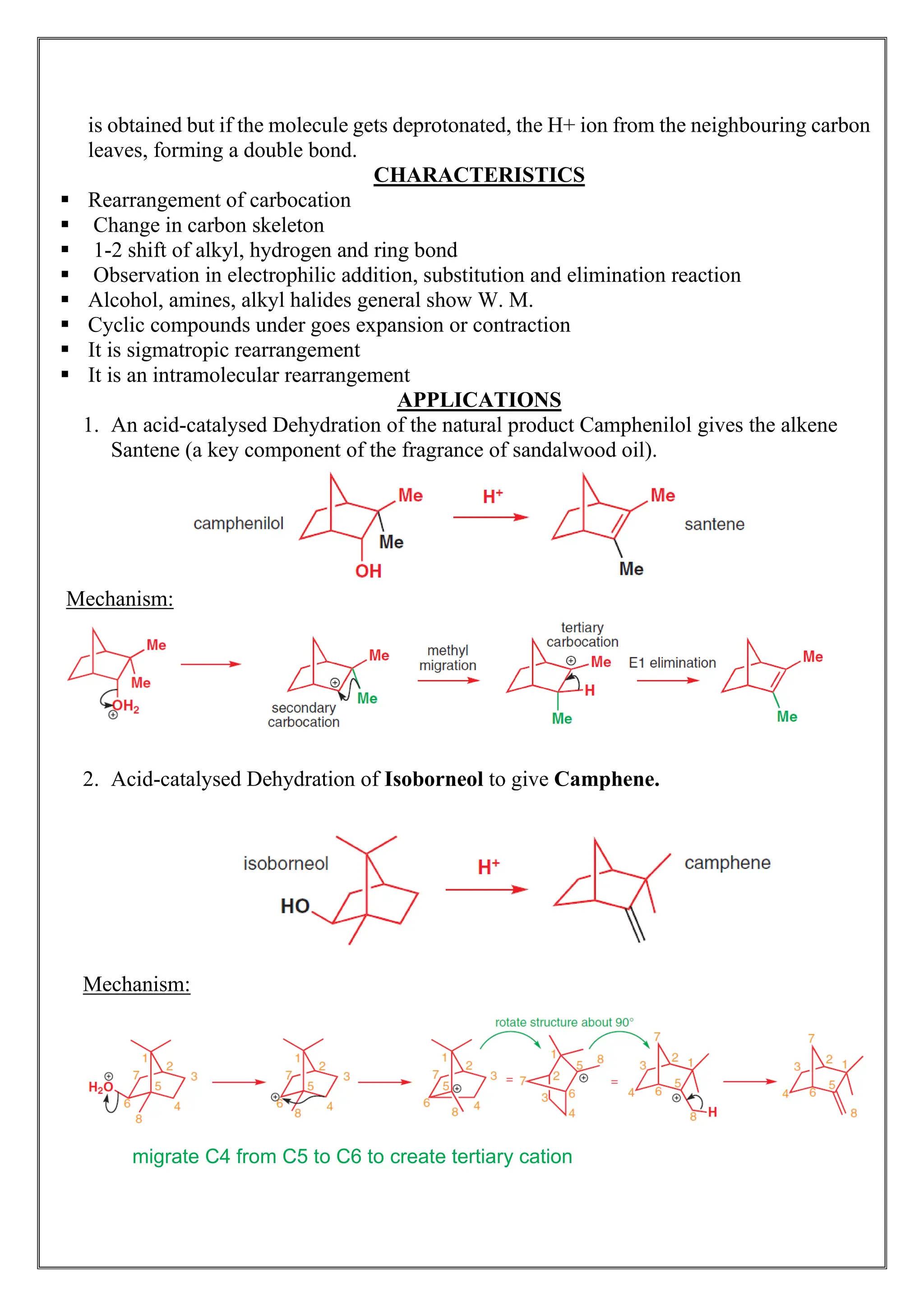 WRITE UP ON REARRANGEMENT REACTION PDF NOTES | PDF