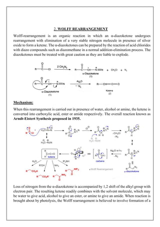 WRITE UP ON REARRANGEMENT REACTION PDF NOTES | PDF