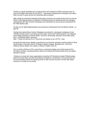 Write Up On Charles Collier May 2010 | DOC