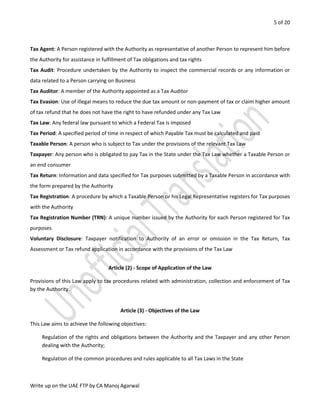 Writeup on uae tax procedures | PDF