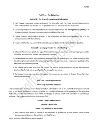Writeup on uae tax procedures | PDF