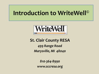 Write well overview training | PPTX